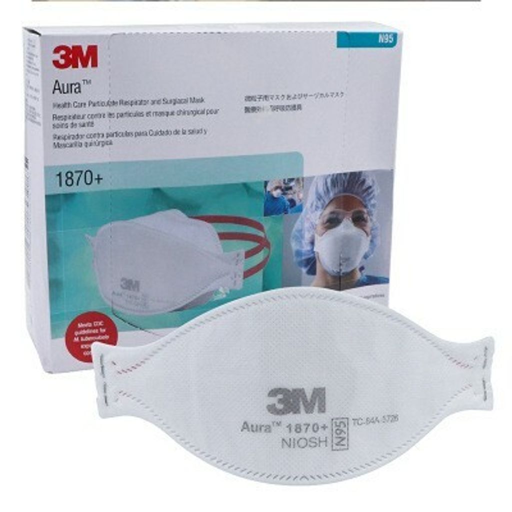 3M 1870+ N95 Aura Health Care Particulate Respirator and Surgical Mask ...